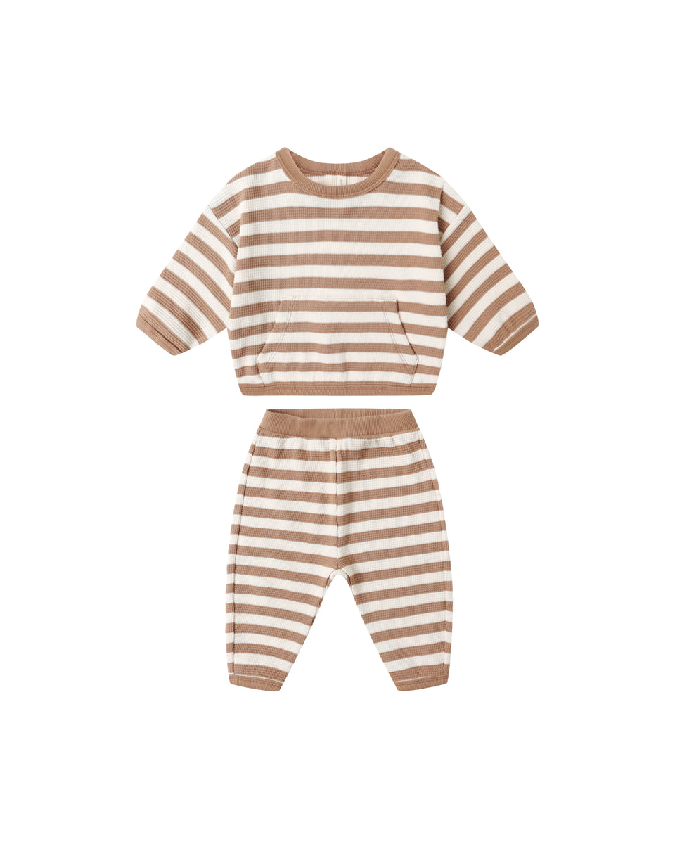 Waffle Slouch Set | Harvest Stripe – Addie Lou Blu